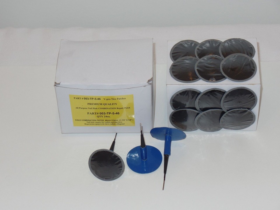 24 All Purpose Nail Hole Combination Repair tire Patch Plug 1-7/8" x 1/ ...