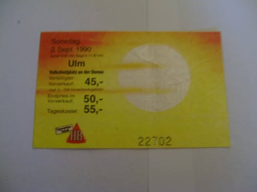Konzertkarte vom 02.09.90 in Ulm Ticket | eBay.de