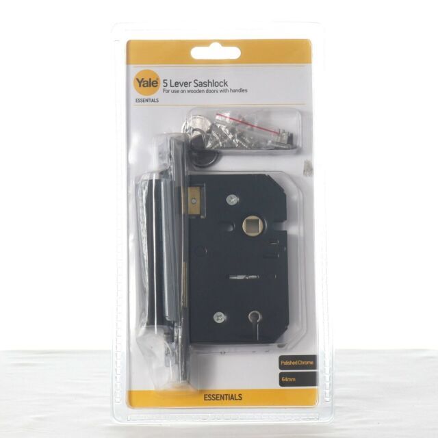 Yale Essentials 5 Lever Sashlock 64mm - Chrome for sale online | eBay