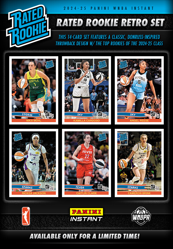 2024 WNBA PANINI RATED ROOKIE RETRO #1 - 14 CARDS U PICK CAITLIN CLARK ...