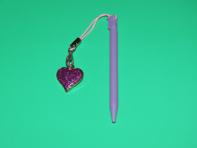 3DS Stylus Purple Heart Charm - Stylus & Charm for Nintendo DS System ...