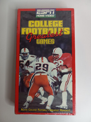 ESPN Home Video: College Football's Greatest Games (VHS, 1995) FACTORY ...