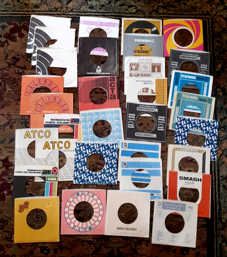 Lot (31) Vintage Various Company 45-RPM Record Paper Sleeves, 7-inch ...