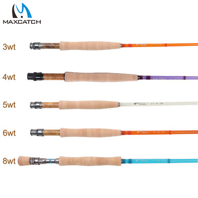 Maxcatch Fiberglass Fly Fishing Rod: 3wt/4wt/5wt/6wt/8wt/10wt Medium ...