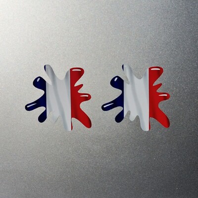 2x France French Country Flag Splat Vinyl Sticker Decal For Car Van ...