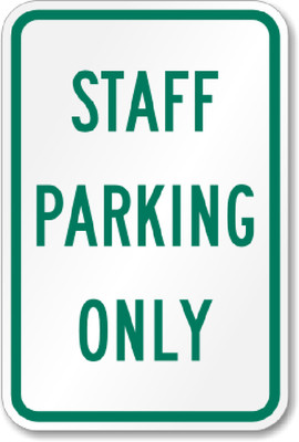 Staff Parking Sign Aluminum Weatherproof 8x12 Outdoor Durable Metal | eBay