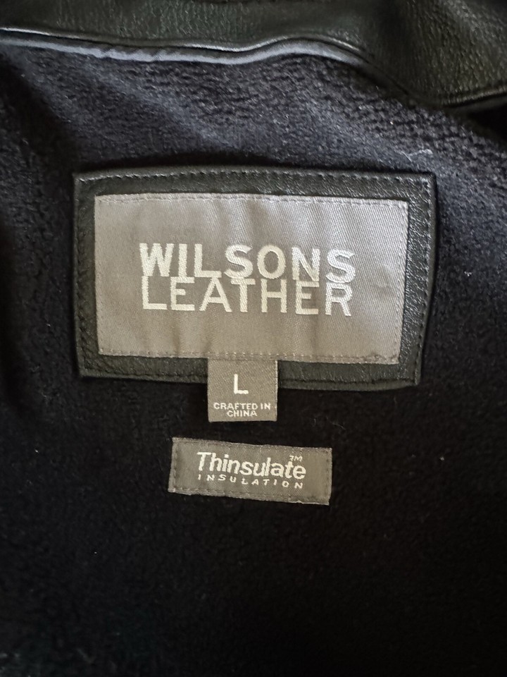 WILSONS LEATHER THINSULATE INSULATION MEN LONG JACKET, LARGE | eBay