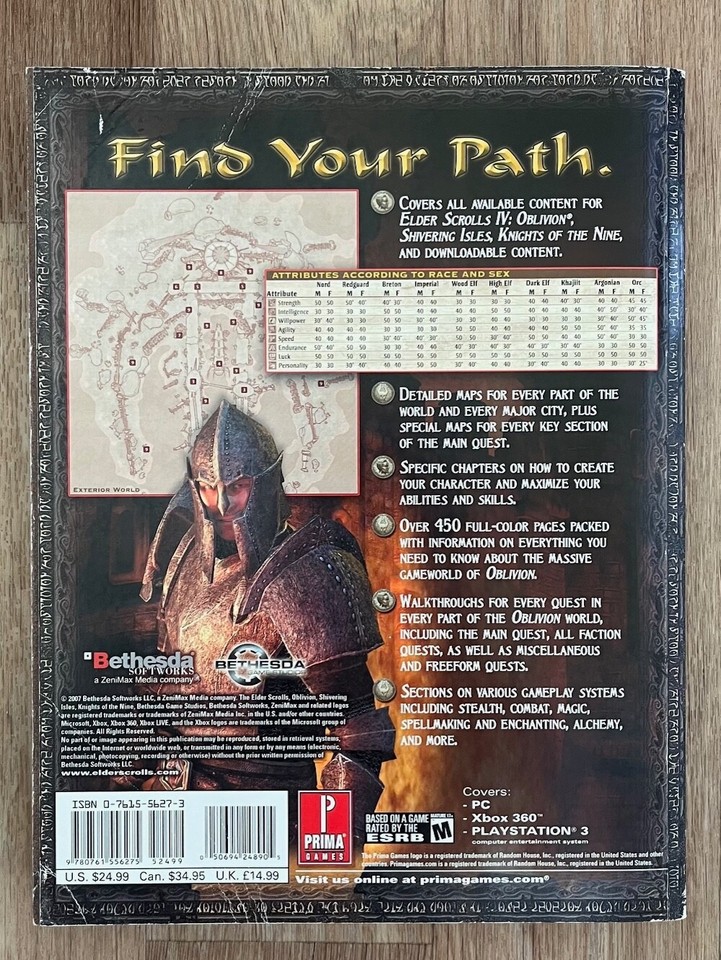 The Elder Scrolls IV Oblivion Game of The Year Edition Strategy Guide ...