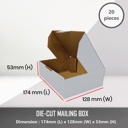 20 x Mailing Boxes 174 x 128 x 53mm Die Cut Shipping Packing Cardboard ...