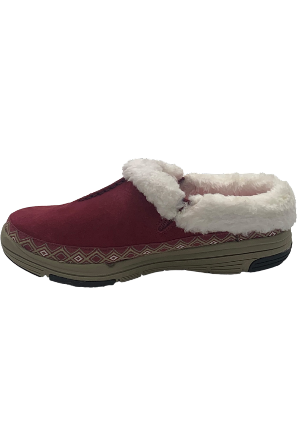 Ryka Suede and Faux Fur Slip-On Clogs Adventure Plum Red | eBay