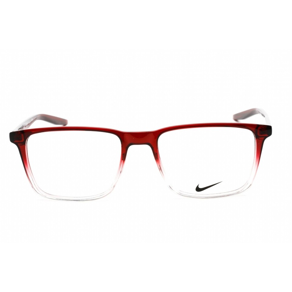 Nike Unisex Eyeglasses Rectangular Shape Dark Beetroot Fade Frame NIKE ...