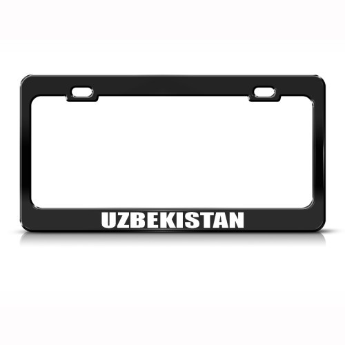 UZBEKISTAN FLAG BLACK License Plate Frame Tag Holder | eBay