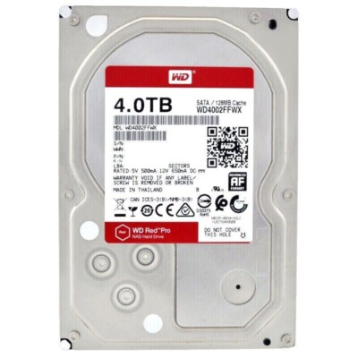 Western Digital RED Pro NAS 4TB WD4002FFWX 128 MB cache 7200 RPM 3.5 ...