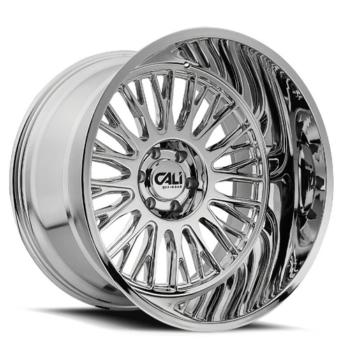 22x12 Chrome Wheels Cali Off-Road 9116 Vertex 8x6.5/8x165.1 -44 (Set of ...