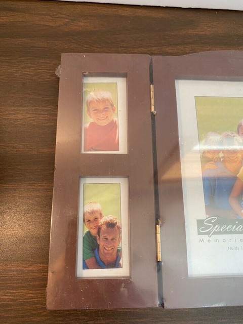 Special Moments Memories Collection 4 1/2 X 3 Red Wood 3 Photo Frame ...