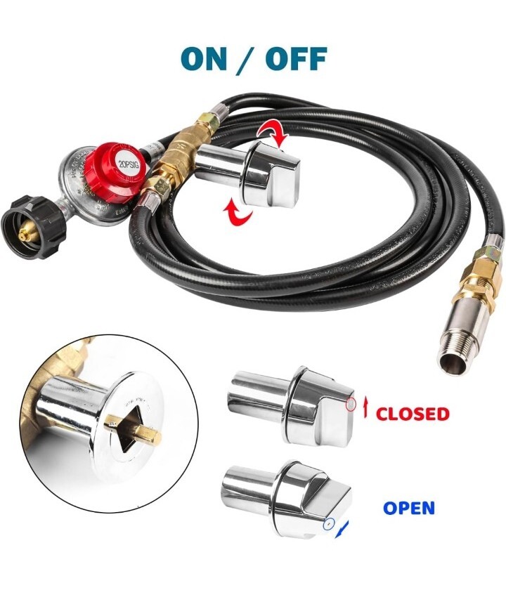 Uniflasy Fire Pit Installation Kit for Propane Connection, Propane Fire ...