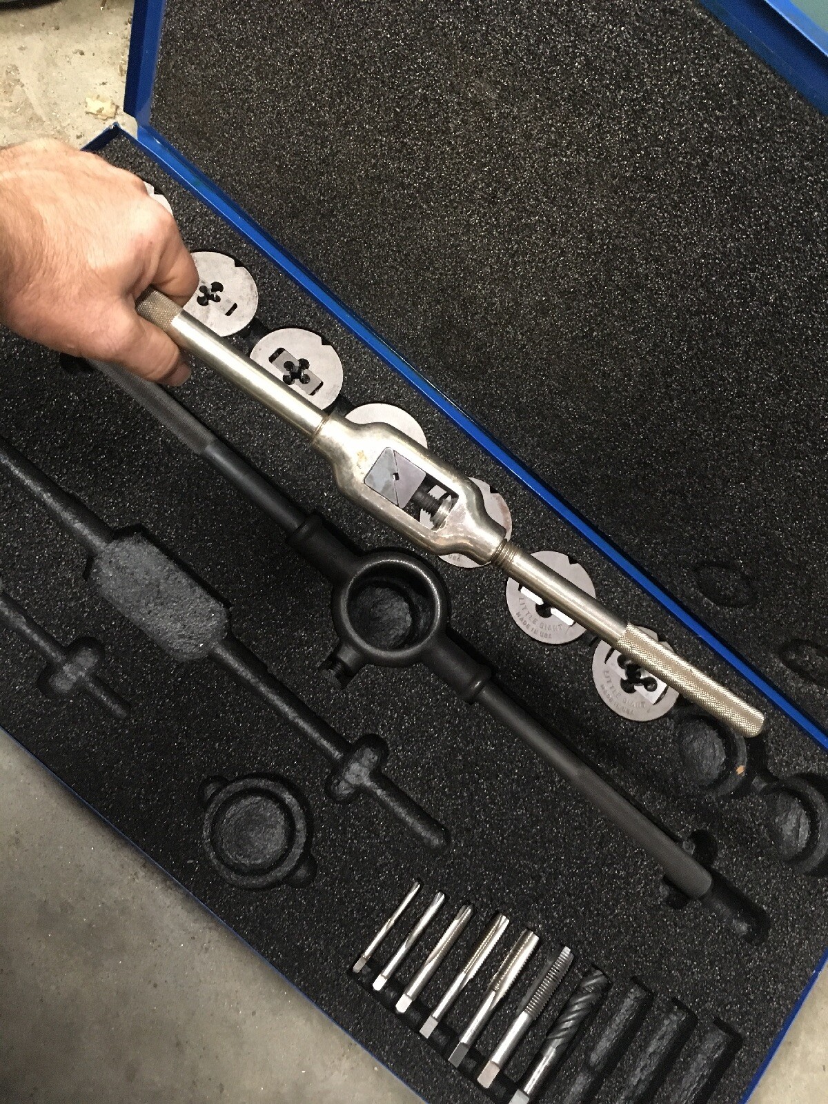 Greenfield Tap & Die Set Metric M6-M18 Little Giant GTD USA Machinist ...