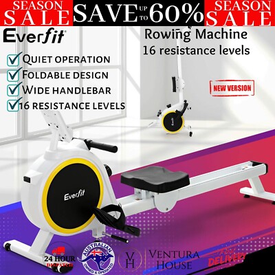 Everfit Rowing Machine 16 Levels Magnetic Rower Home Gym Cardio Workout ...