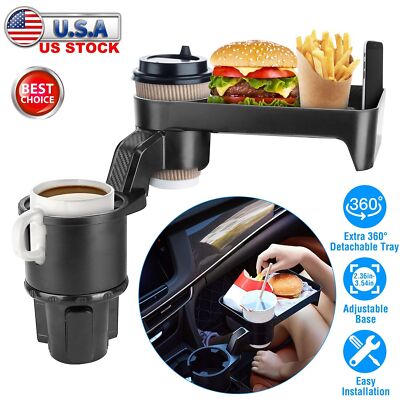 360°Rotating Car Cup Holder Tray Car Bottle Stand Expander Adapter Cup ...
