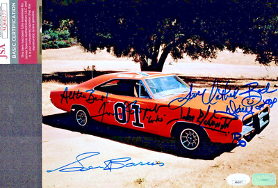WOPAT SCHNEIDER BACH GEORGE BARRIS Signed Autograph 8x10 Photo Dukes ...