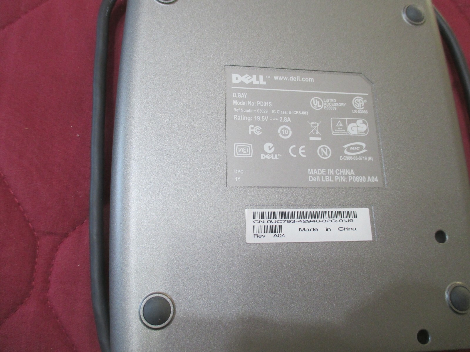 DELL EXTERNAL MEDIA D/BAY MOD #: PD01S CD-RW/DVD-ROM DRIVE MODULE | eBay