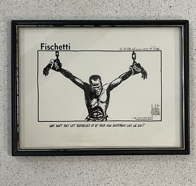 John Fischetti Autograph, Political Cartoonist, Original Art Signed ...