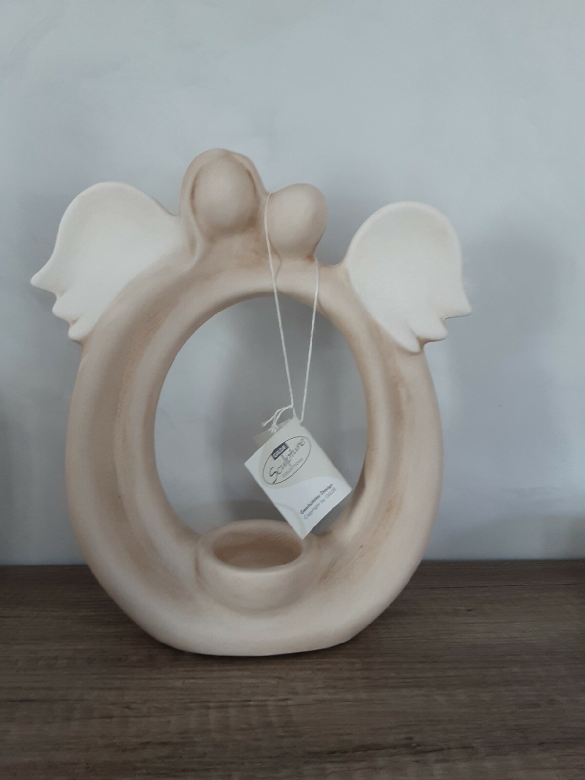 Gilde Sculpture Engel Doppelengel creme mit hellen Flügel mit ...