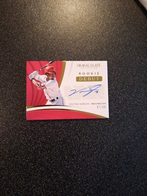 2018 Immaculate Collection Rookie Debut Signatures Victor Robles RC ...