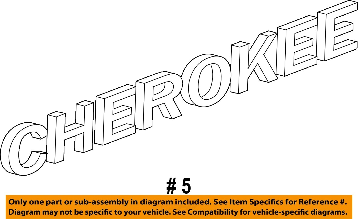 Jeep CHRYSLER OEM Grand Cherokee Front Door-Emblem Badge Nameplate ...