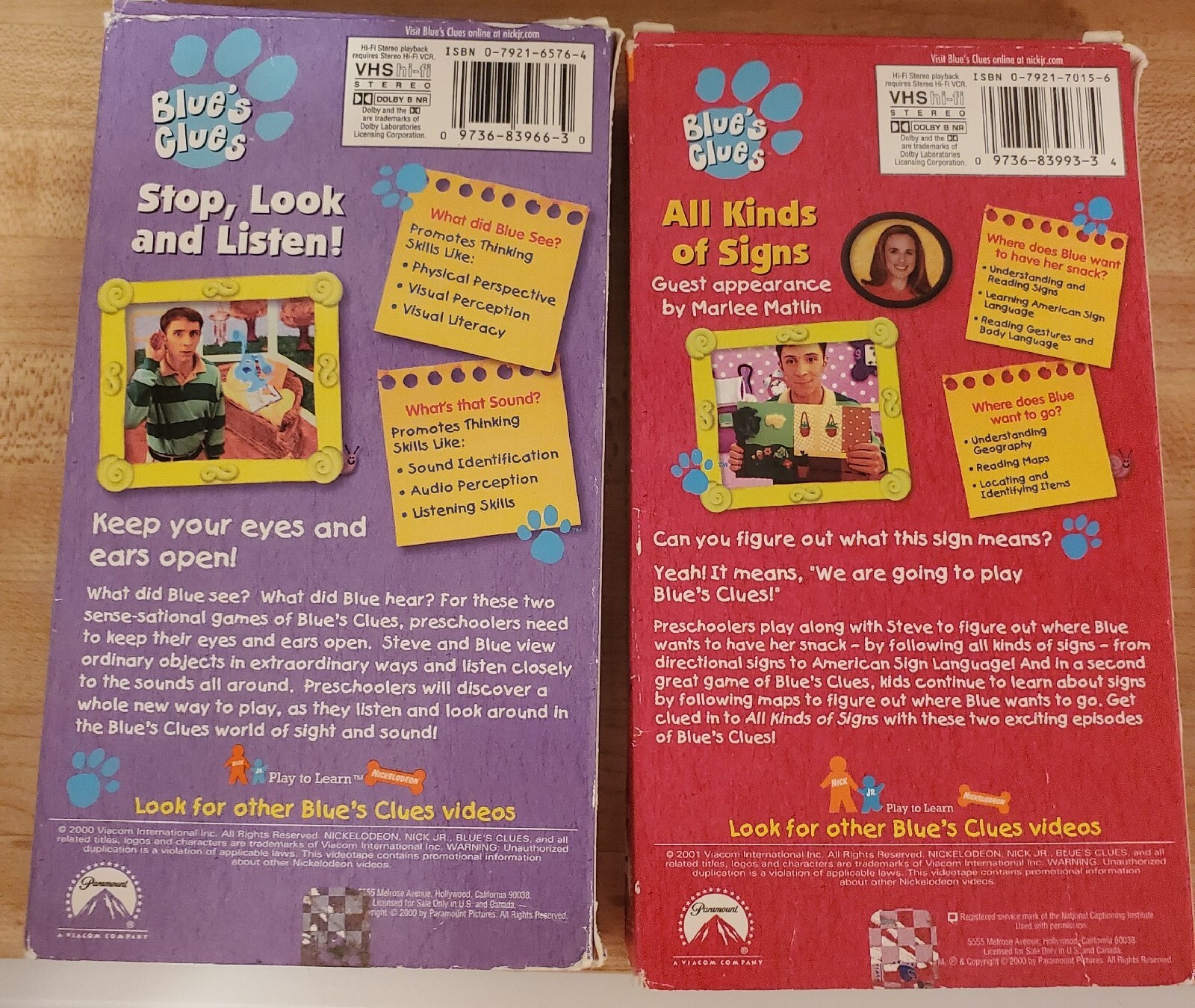 Vintage Blue's Clues VHS lot of 4 With STEVE | eBay