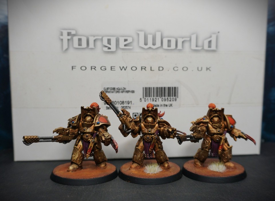 Legio Custodes Aquilon Terminators with Infernus Firepikes Warhammer ...
