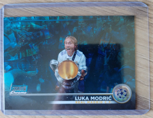 MODRIC BLUE PRISM REFRACTOR CARTE NEUVE TOPPS STADIUM CHROME AVEC ...