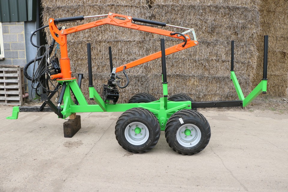 3t telescopic timber trailer including flotation tyres - Optional ...