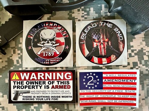 2nd Amendment Decals...Gun.. Military..Patriotic..Flag.. Stickers .. (7 ...