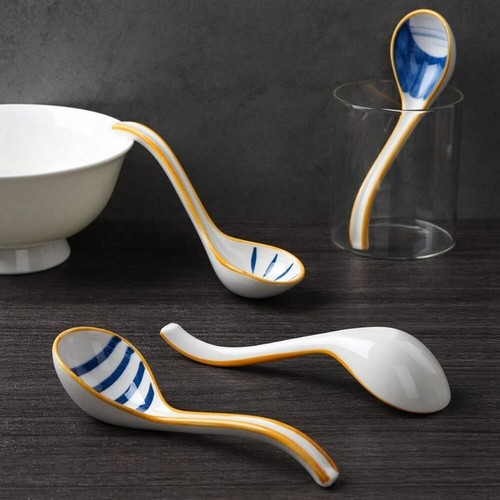 High-quality Long Handled Spoon Daily Use Soup Spoon Curved Spoon ...