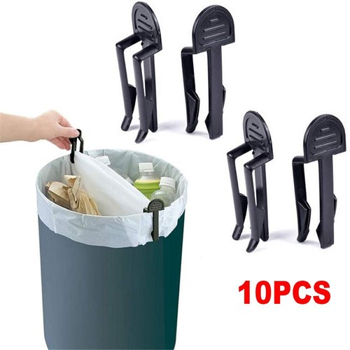 10pcs Household Holder Rubbish Waste Bin Anti-slip Clamps Trash Bag ...