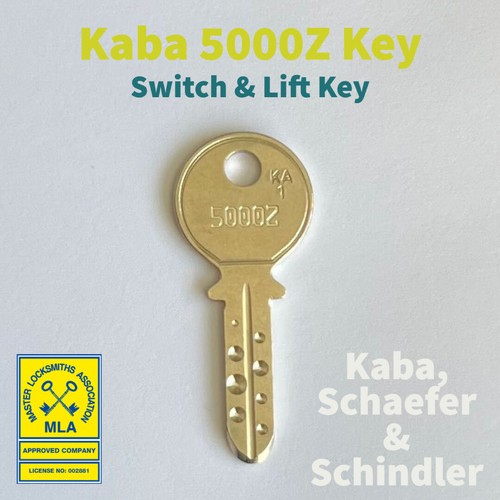 Kaba 5000Z Key - Lift Keys & Switch Keys - Kaba, Schaefer, Schindler ...
