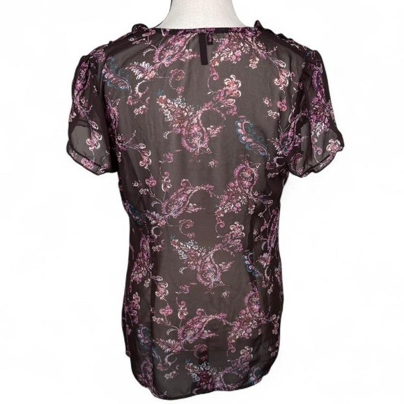 Maurices Sheer Floral Ruffle Blouse | eBay UK