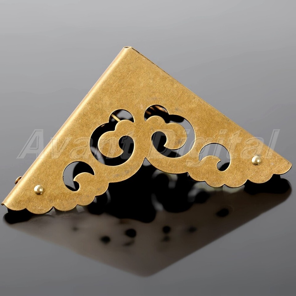 4X Brass Corner Protectors Chines style Corners Hardware for Furniture ...