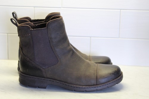 UGG Runyon Chelsea Boots - Dark Brown Leather - Men's Size 11 | eBay
