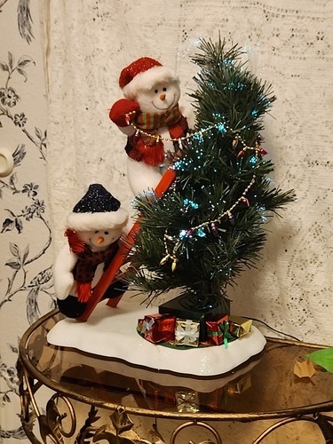 Avon 2004 Fiber Optic Trim a Tree Animated Snowman 5 Colors Light Up ...