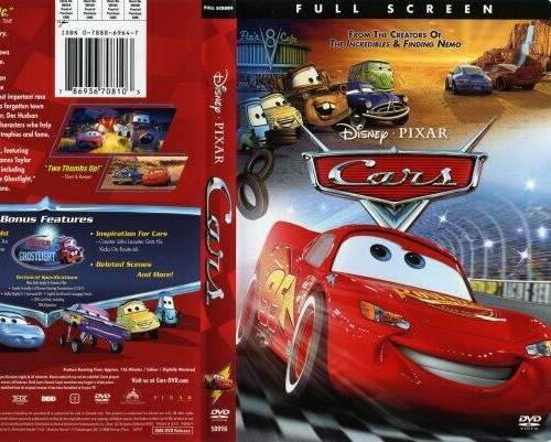 Disney Pixar Cars - DVD DISC AND COVER ART ONLY! Excellent Used FREE ...