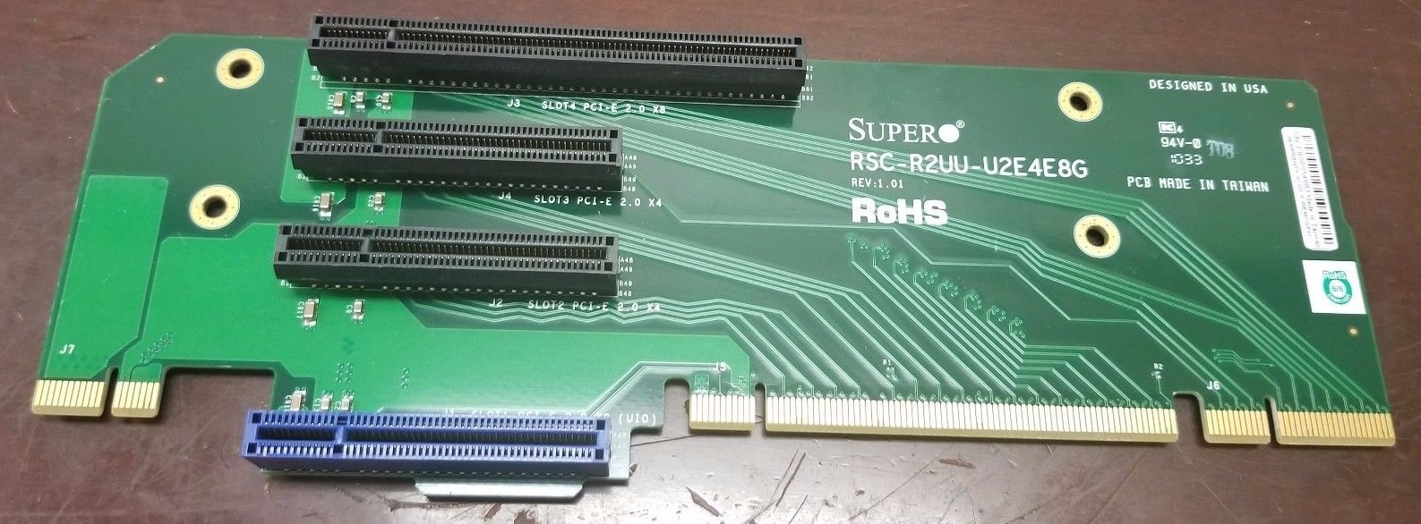 Supermicro RSC-R2UU-U2E4E8G 2U LHS UIO PCI-Express x8 & PCIE x4 Riser ...