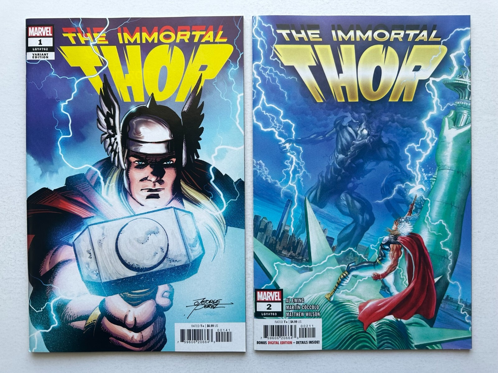 IMMORTAL THOR #1-2 (NM), 1st Print, George Perez, Al Ewing, Marvel 2023 ...