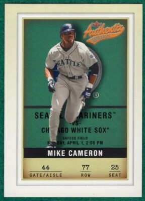 Mike Cameron - 2002 Fleer Authentix #77 - Seattle Mariners Baseball ...