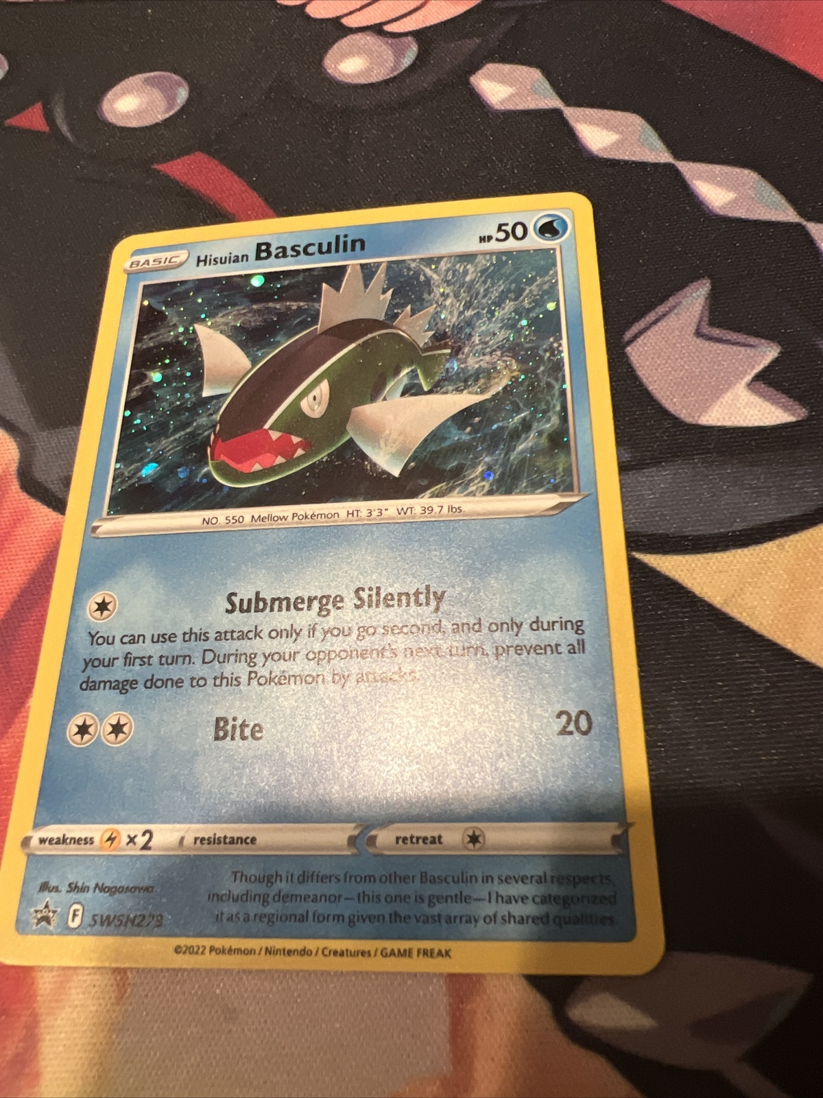Pokémon TCG Hisuian Basculin SWSH Black Star Promos SWSH273 Holo Promo ...