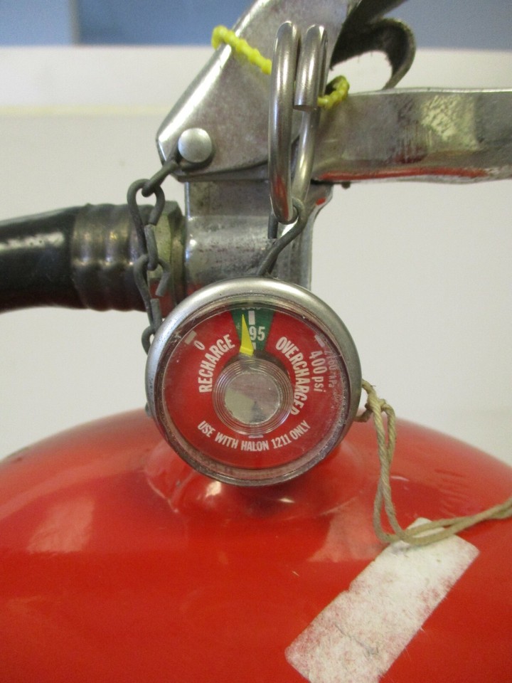 HALON 1211 FIRE EXTINGUISHER, 20 LB RECHARGEABLE TANKS, SEALS NOT ...