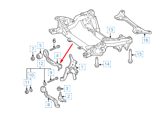 OEM Mercedes-Benz E-class W212 Front Right Upper Control Arm ...