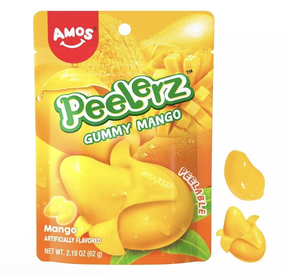 3 Pack 4D AMOS Peelable Mango Candy, Peelerz Gummy Mango, TIKTOK TREND ...