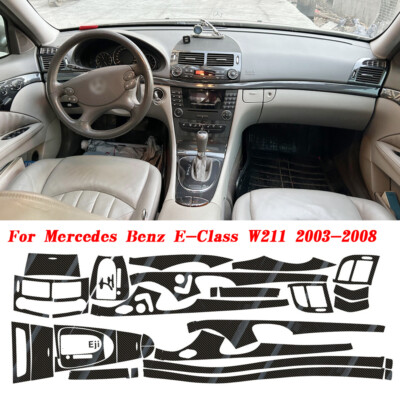 For 2003-2008 Benz E Class W211 5D Carbon Fiber Sticker Inner Panel ...